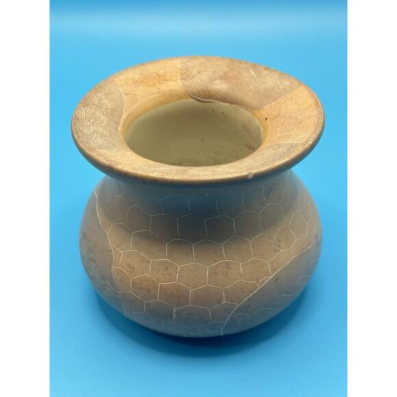 Handcrafted | Accents | Vintage Soapstone Smooth Small Pot Natural ...